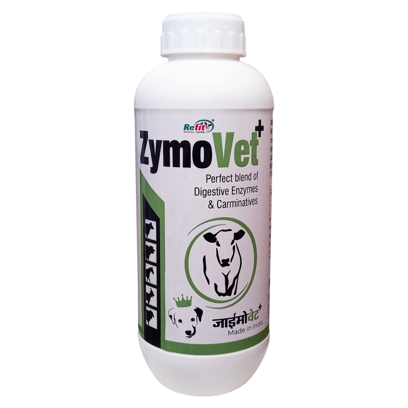 REFIT ANIMAL CARE Digestive Enzymest for Cattle and Poultry, 1 LTR, ZymoVet